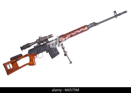 soviet army sniper rifle SVD by Dragunov with optic sight Stock Photo ...