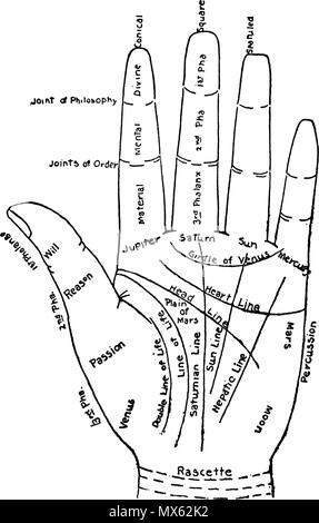 . English: Chart of the Hand. 1901. Ella Adelia Fletcher 107 Chart of ...
