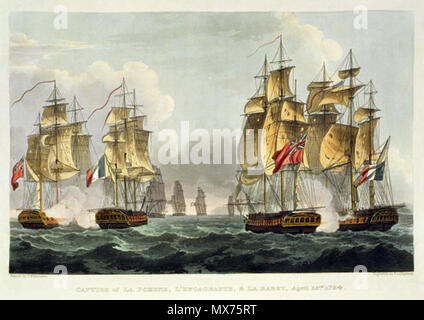 Capture of Engageante Babet and Pomone 131144 Stock Photo - Alamy