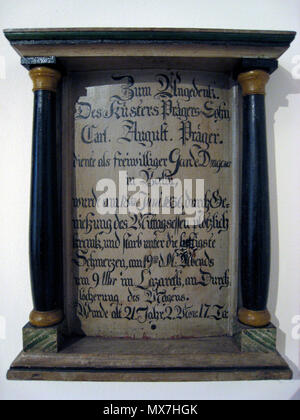 . Holder for the funeral crown of Carl August Praeger. wood, 1836 ...