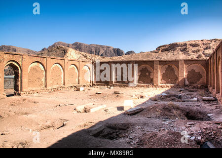 Ancient demolished Christian cemetery at the outskirts of the desert ...