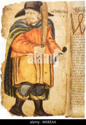 181 Egil Skallagrimsson 17c manuscript Stock Photo - Alamy