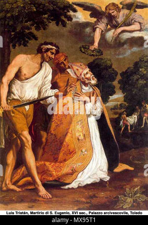 . English: Martyrdom of Saint Eugenius of Toledo, by L. Tristán, Toledo ...