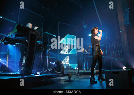 Lauren Mayberry, singer of Scottish band Churches performing live at ...