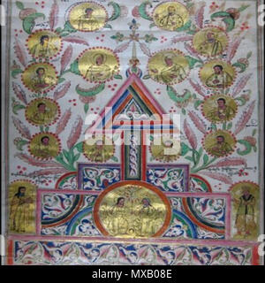 . English: A fragment of illuminated charter of King Archil of Imereti ...