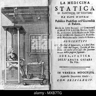 Santorio Santorio (1561-1636) was an Italian physiologist, physician ...