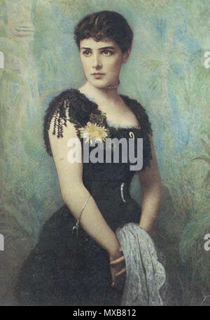. English: Jennie Churchill (1854-1921) . circa 1880. Unknown 314 Jenniejerome1854 Stock Photo ...