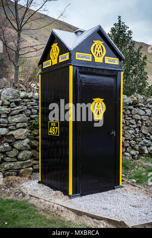AA Emergency Call Box 487 in Dunmail Raise, Cumbria, UK taken on 13 ...