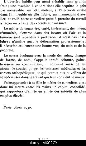 ‘Le Métier de Corsetière’ is a depiction of a corset maker at work ...