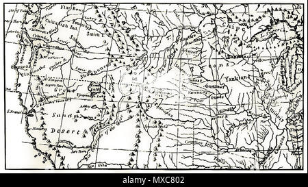 1836 Map of the Indian tribes of North America, about 1600 A.D. along ...