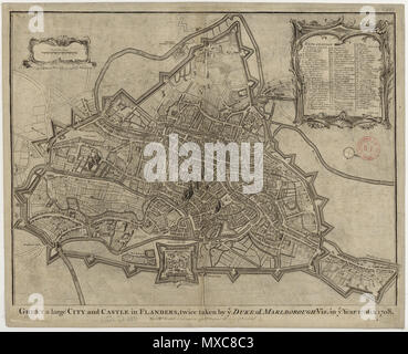 393 Map of Ghent by Nicholas de Fer, 1705 Stock Photo - Alamy