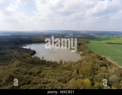 Burham reservoir, Kent, England, seen from the air Stock Photo - Alamy