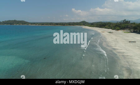Beautiful tropical beach Cabugao with white sand and palm trees in the ...