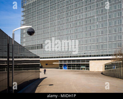 Entrance of the Berlaymont building, the headquarters of the European ...
