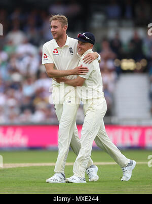 England's Sam Curran (left) celebrates with Luke Wood after taking the ...