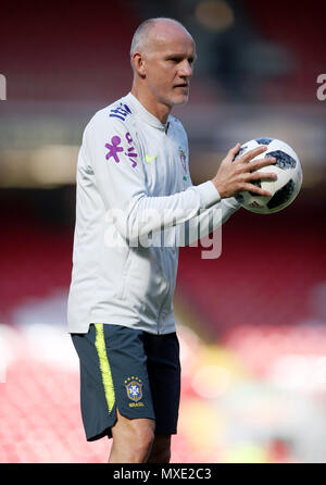 Brazil goalkeeping coach Claudio Taffarel before the FIFA World Cup ...