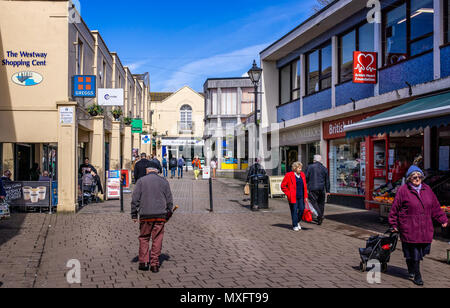 Shoppers in the Westway Centre, Frome Somerset UK Stock Photo - Alamy