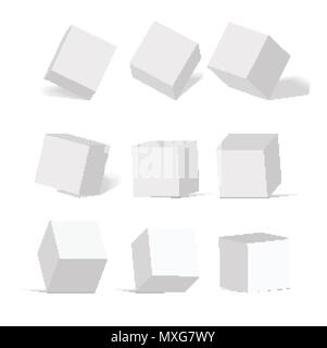 Set of basic 3d shapes. Grey geometric solids on a white background. Vector illustration Stock ...
