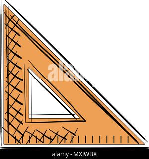 triangular geometric rule school vector illustration design Stock ...