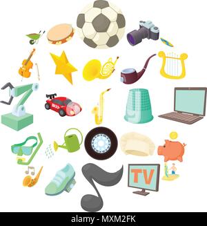 Interests icons set, cartoon style Stock Vector Image & Art - Alamy