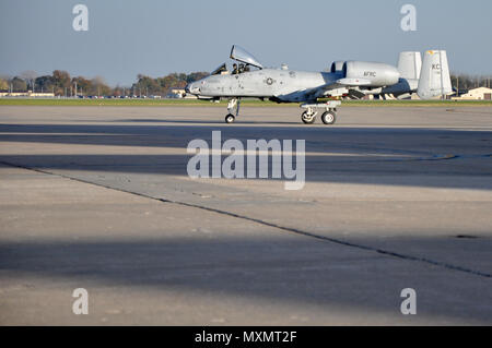 Lt. Col. John Marks, a pilot with the 303rd Fighter Squadron, parks his ...