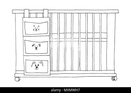 cot toy icon vector outline illustration Stock Vector Image & Art - Alamy