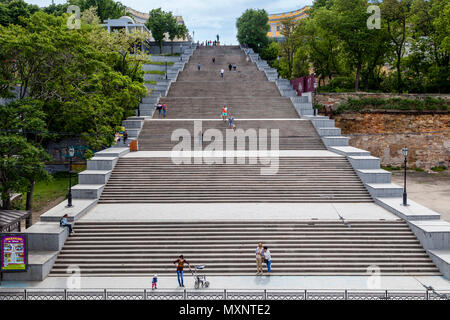 Potemkin Stairs, or Potemkin Steps, Odessa, Black sea, Ukraine Stock ...