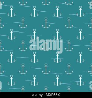 Seamless vector pattern with anchors. Seamless pattern can be used for ...