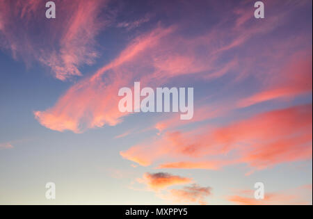 the sky at sunset with purple orange and blue hues. traces of ai Stock ...