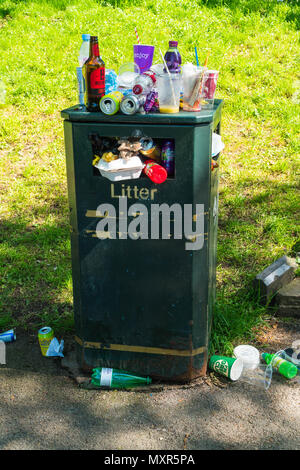 The top of the garbage can in the street of Belfast with the Stub it ...