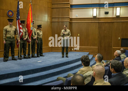 U.S. Marine Corps Col. Wendy Goyette, commanding officer, Marine Corps ...