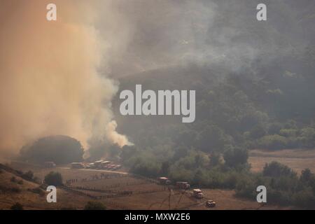 Aliso Viejo brush fire captured on June 2nd, 2018. The fire took out at ...