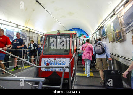 Italy Isle of Capri Funicular Railway Stock Photo - Alamy