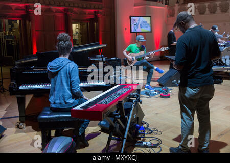 Bob Reynolds Quartet, sound check at London Saxophone Festival, Cadogan ...