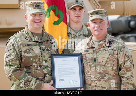 Col. Robert E. Lee Magee, commander, 3rd Armored Brigade Combat Team ...