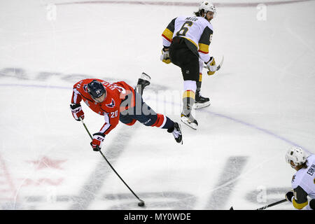 Washington Capitals center Lars Eller (20) celebrates his goal with ...