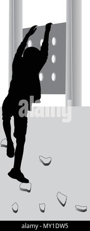 Adventure park, rope climbing center in forest with obstacles, suspended ladders and wooden ...