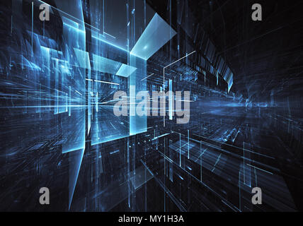 city in the future with art effect Stock Photo - Alamy