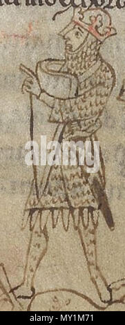 . English: Stephen, King of England. Detail of a scene from the Battle ...