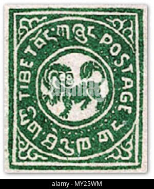 . English: First tibet stamp issue 1912 . 1912. Tibet postal services ...