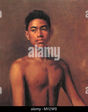 'Iokepa, Hawaiian Fisher Boy' by Hubert Vos portrays a young Hawaiian ...