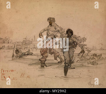 Vrubel Mikhail - Illustration for Alexander Pushkin's 'the Robber ...