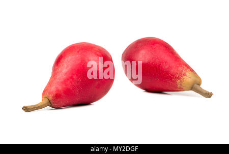 Two fresh red pears isolated on white background Stock Photo - Alamy