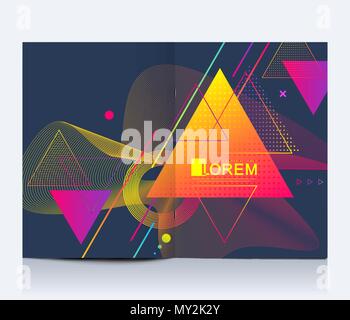 triangle square cover pamphlet shapes Stock Vector Image & Art - Alamy