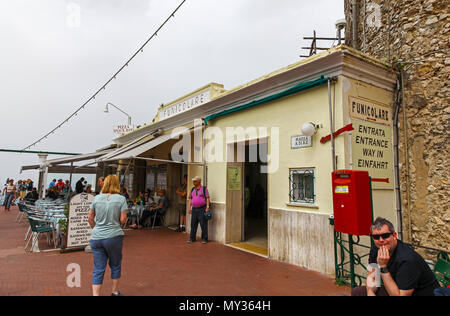 Italy Isle of Capri Funicular Railway Stock Photo - Alamy