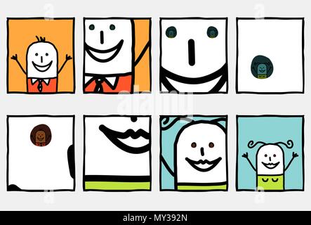 Cartoon Infinite Loop and Zoom on Human in the Universe Stock Vector ...