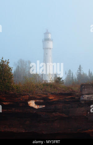 Devil's Island Lighthouse on Lake Superior and the Apostle Islands ...