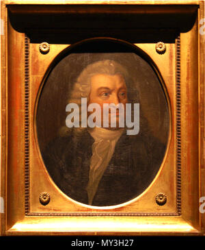 . English: Portrait of Albrecht von Haller in house clothing during his ...