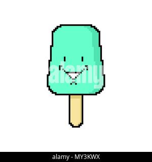 Eskimo pixel art. Ice cream 8 bit. vector illustration Stock Vector ...