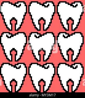 tooth icon. Seamless abstract background with geometric shapes. Vector ...